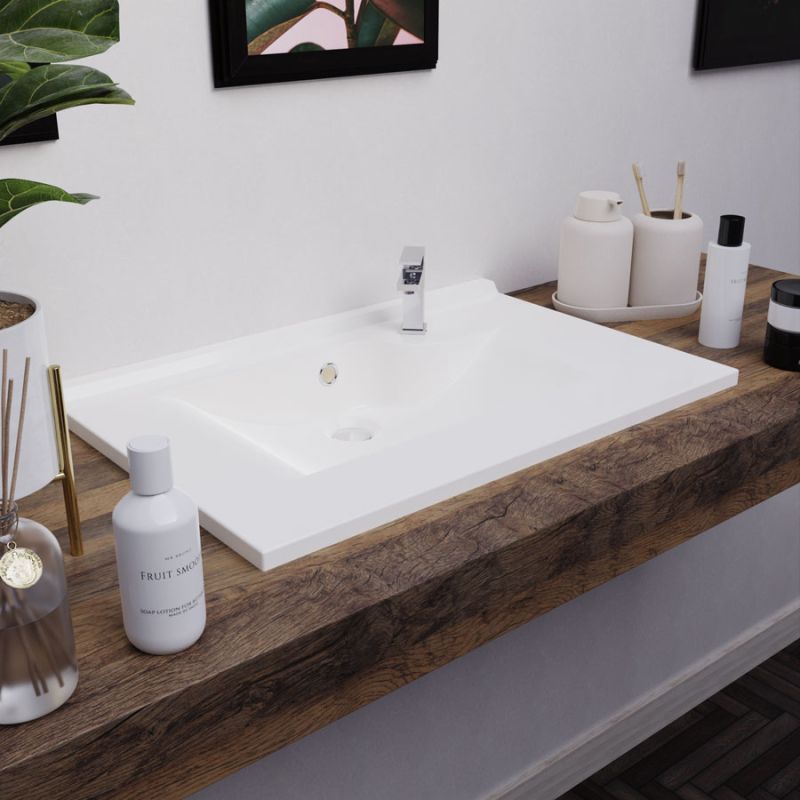 Plan simple vasque design 70 cm x 46 cm RESILOGE