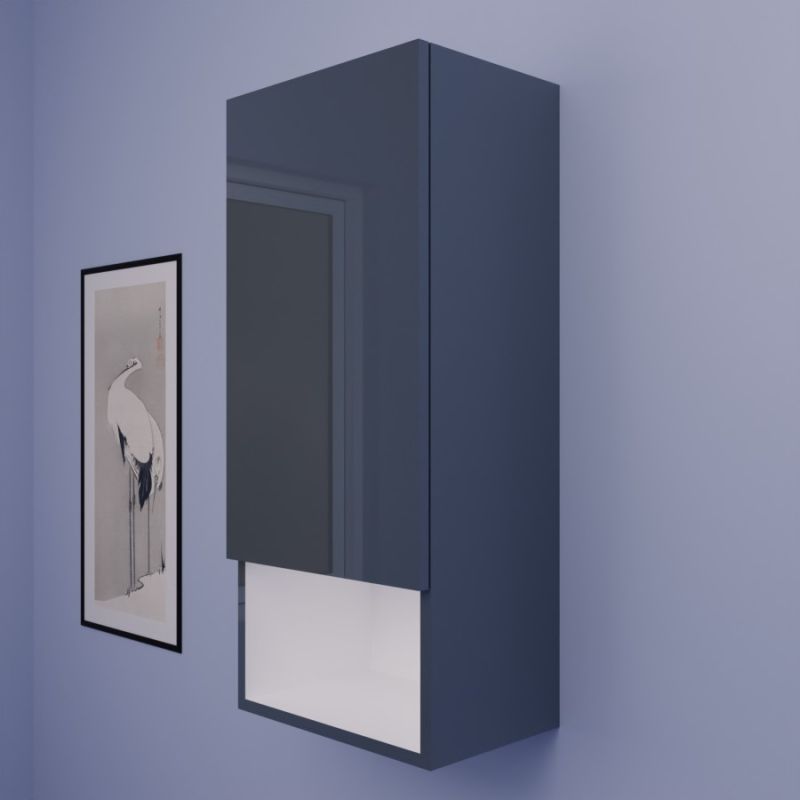 Armoire de salle de bain à suspendre GALAXY - Gris brillant