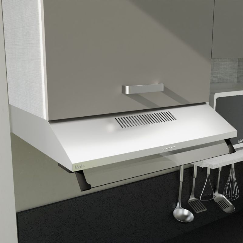 Hotte casquette grise inox Klaf - Puissante, compacte et design
