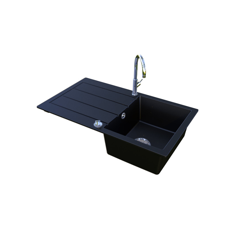 Evier de cuisine EVISTONE 86 cm noir