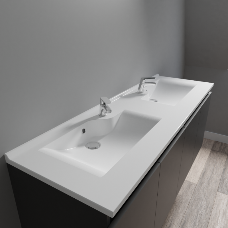 Plan double vasque design 120 cm RESILOGE