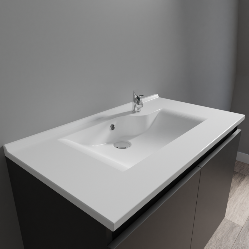 Plan simple vasque design 80 cm x 46 cm RESILOGE