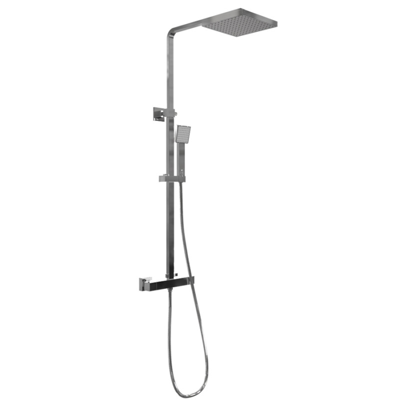 Colonne de douche thermostatique forme carrée SQUARE Chromé